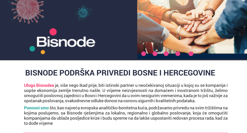 Bisnode podrška privredi BiH - VLADA USK