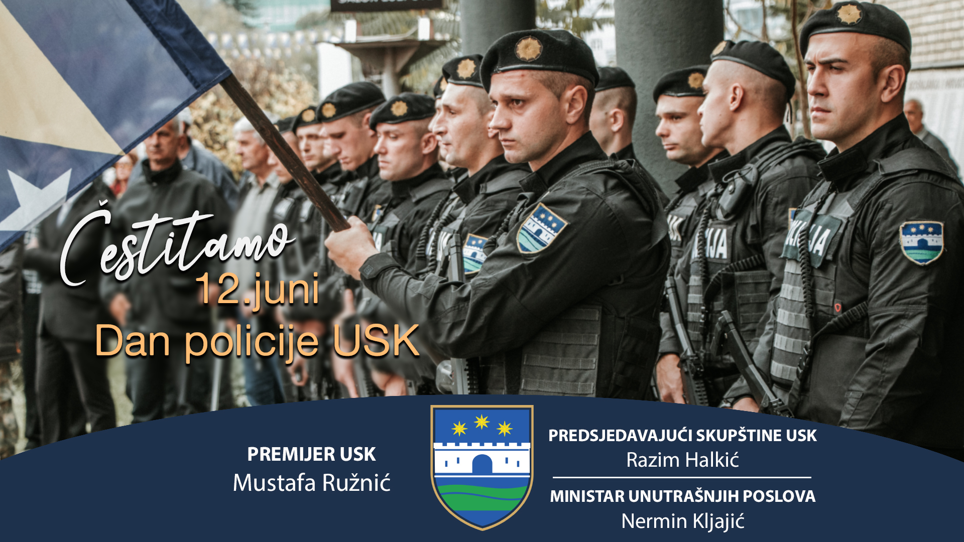 ÄŒestitka: Dan policije USK-a - VLADA USK