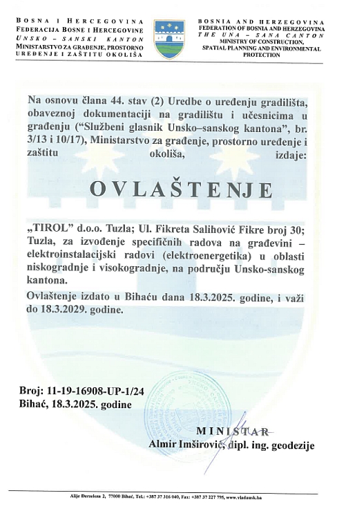 Ovlaštenje - VLADA USK